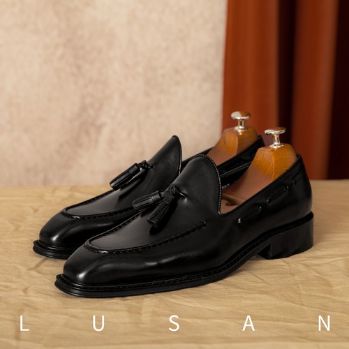 Men's Tassels Shoes Genuine Leather Shoes Gentleman Loafers Oxfords ...