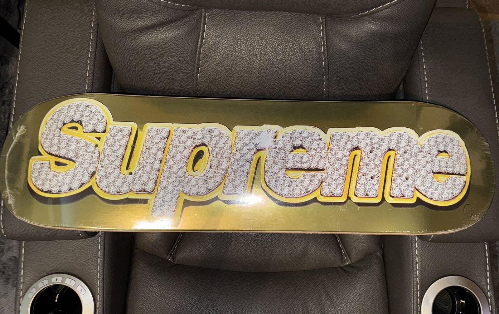 SUPREME BLING BOX LOGO SKATEBOARD GOLD/ SS22 (AUTHENTIC) (BRAND NEW) | eBay