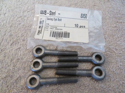 NEW M8 x 50MM SWING EYE BOLT STEEL 444B LOT OF 5 | eBay
