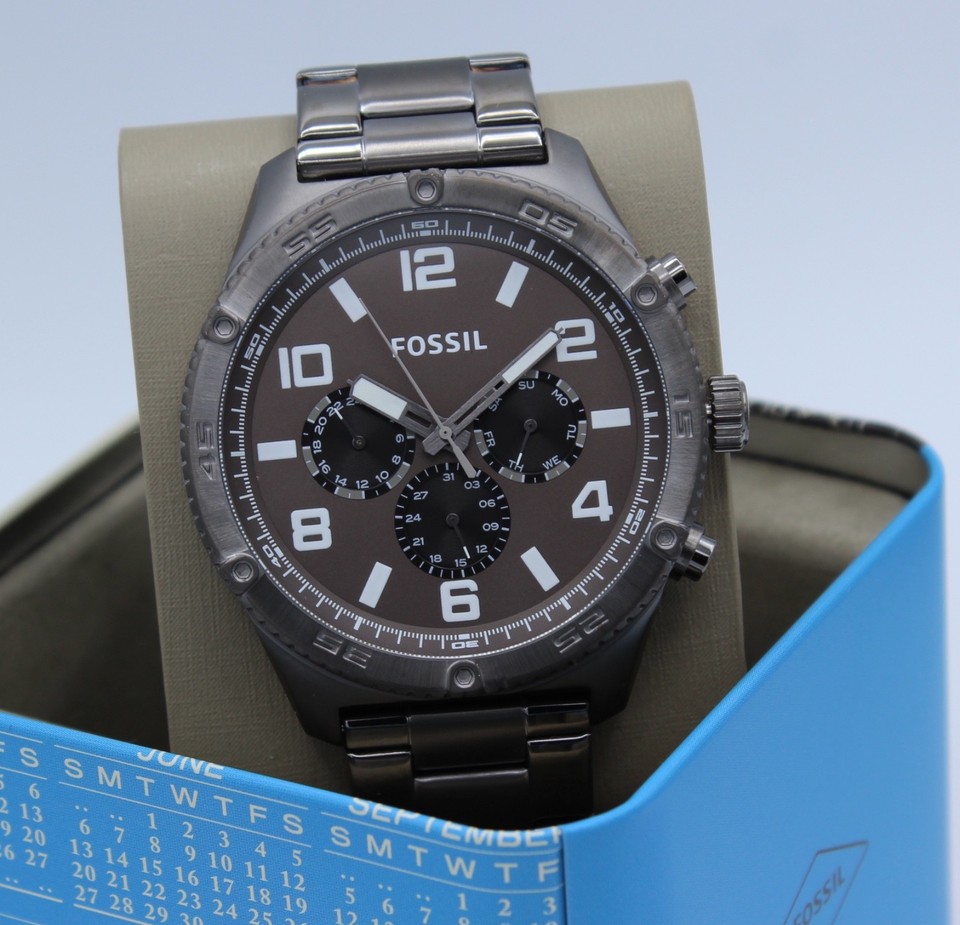 Fossil Brox Multifunction Gray Smoke Chronograph BQ2533 Mens Watch | eBay