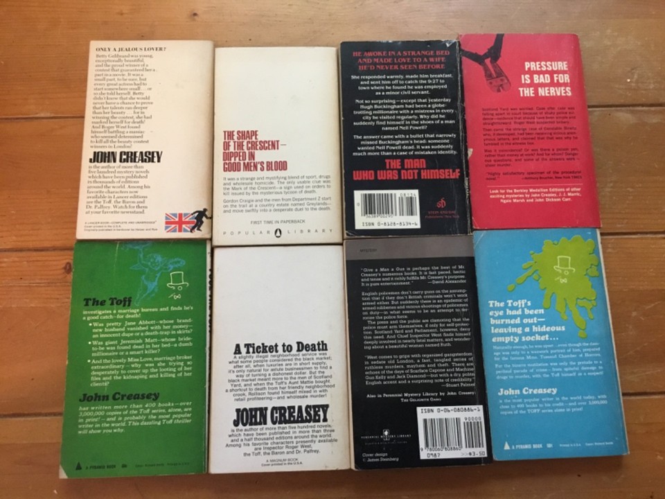 John Creasey Lot Of 8 Paperbacks Mystery, Crime, Detective jc1 | eBay