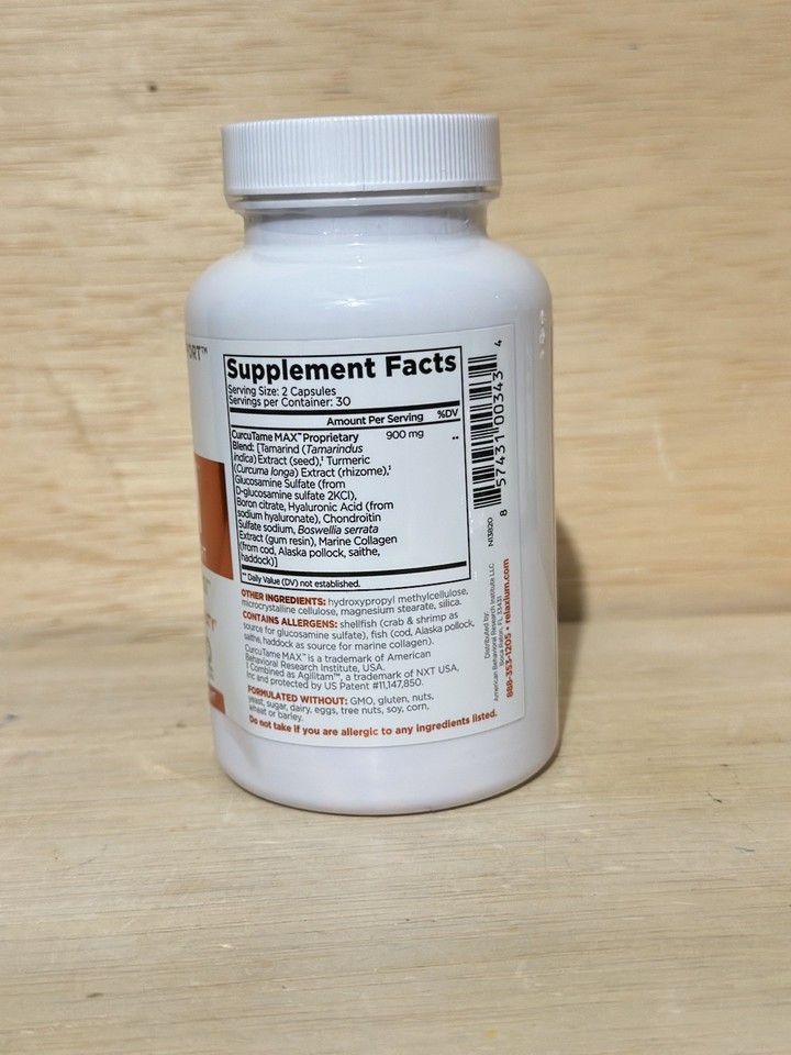 Relaxium Flexium Joint Relief - 60 Capsules; Exp 08/27 Sealed ...