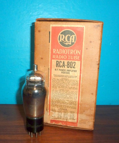 RCA 802 RF Power Amplifier Pentode tube Engraved Base NOS/NIB | eBay