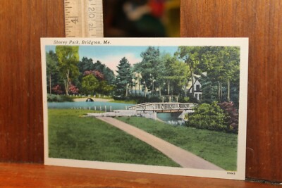 Vintage Postcard Shorey Park Bridgton ME | eBay