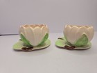Vintage RARE Pair Carlton Ware Pink Lilly on Green Lilly Pad Bowl ...