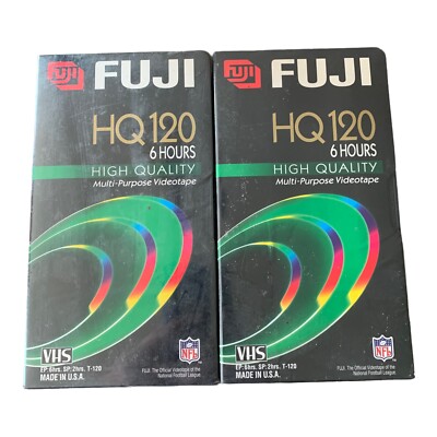 Fujifilm HQ High Quality VHS Blank Tape T-120 6 Hour New Sealed LOT Of ...