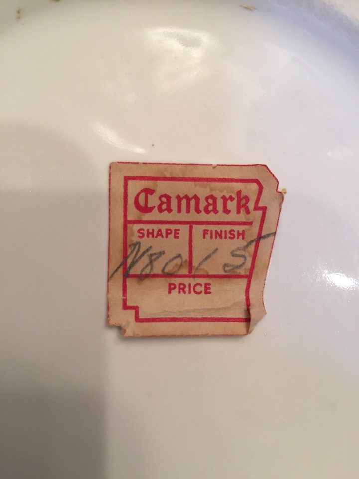 CAMARK POTTERY USA WHITE GLAZED PITCHER MIDCENTURY ART DECO ARKANSAS ...