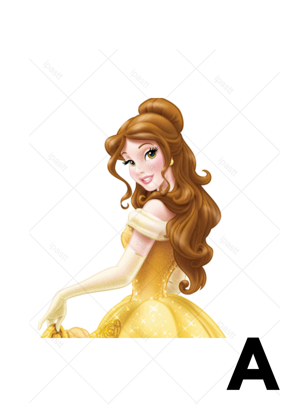 Pre Cut Various Size & Design Disney Princess Belle Cake Toppers ...