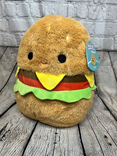 Squishmallow Fuzzamallow 12” CARL THE CHEESEBURGER PLUSH NEW ...