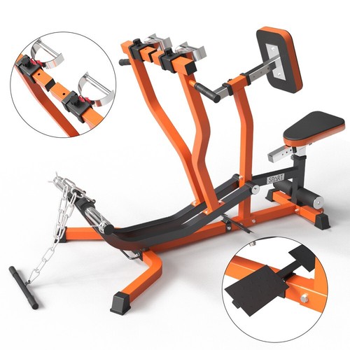Home Back Training Machine With 360° Rotary Grip Handles，Bicep Curl Bar ...