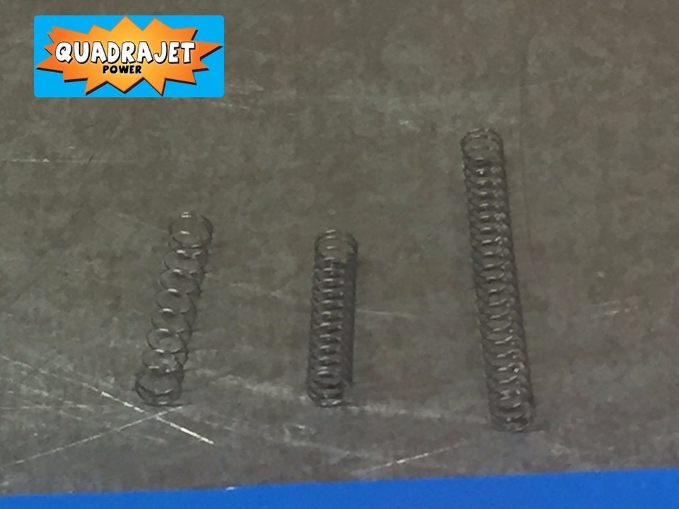 Quadrajet Power Piston Return Spring Assortment | 3 Springs | USA