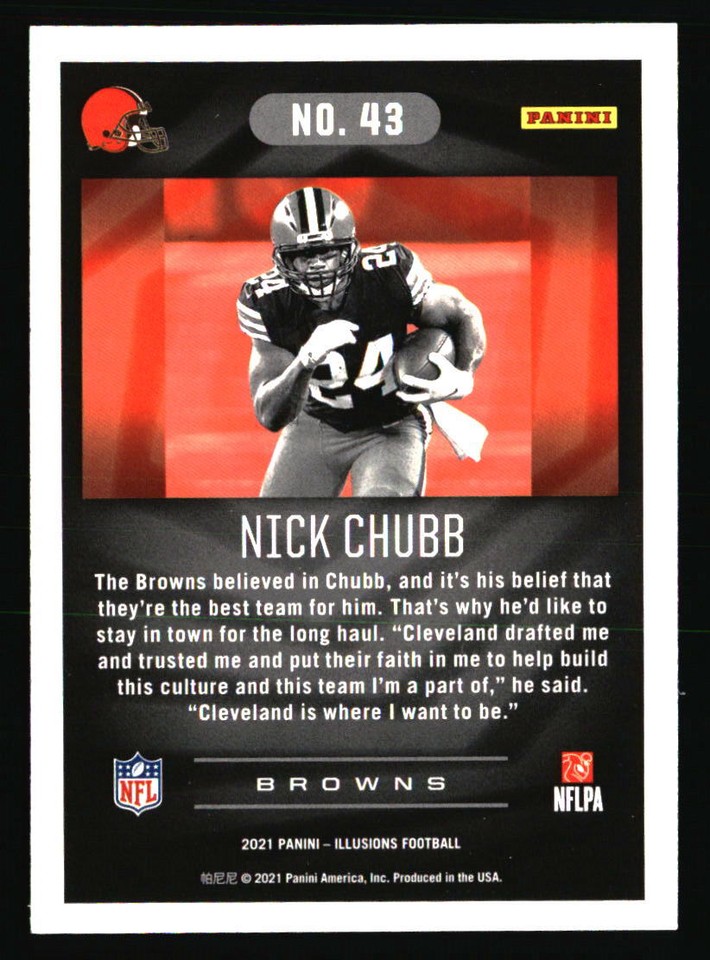 Nick Chubb 2021 Panini Illusions #43 FOOTBALL Card | eBay