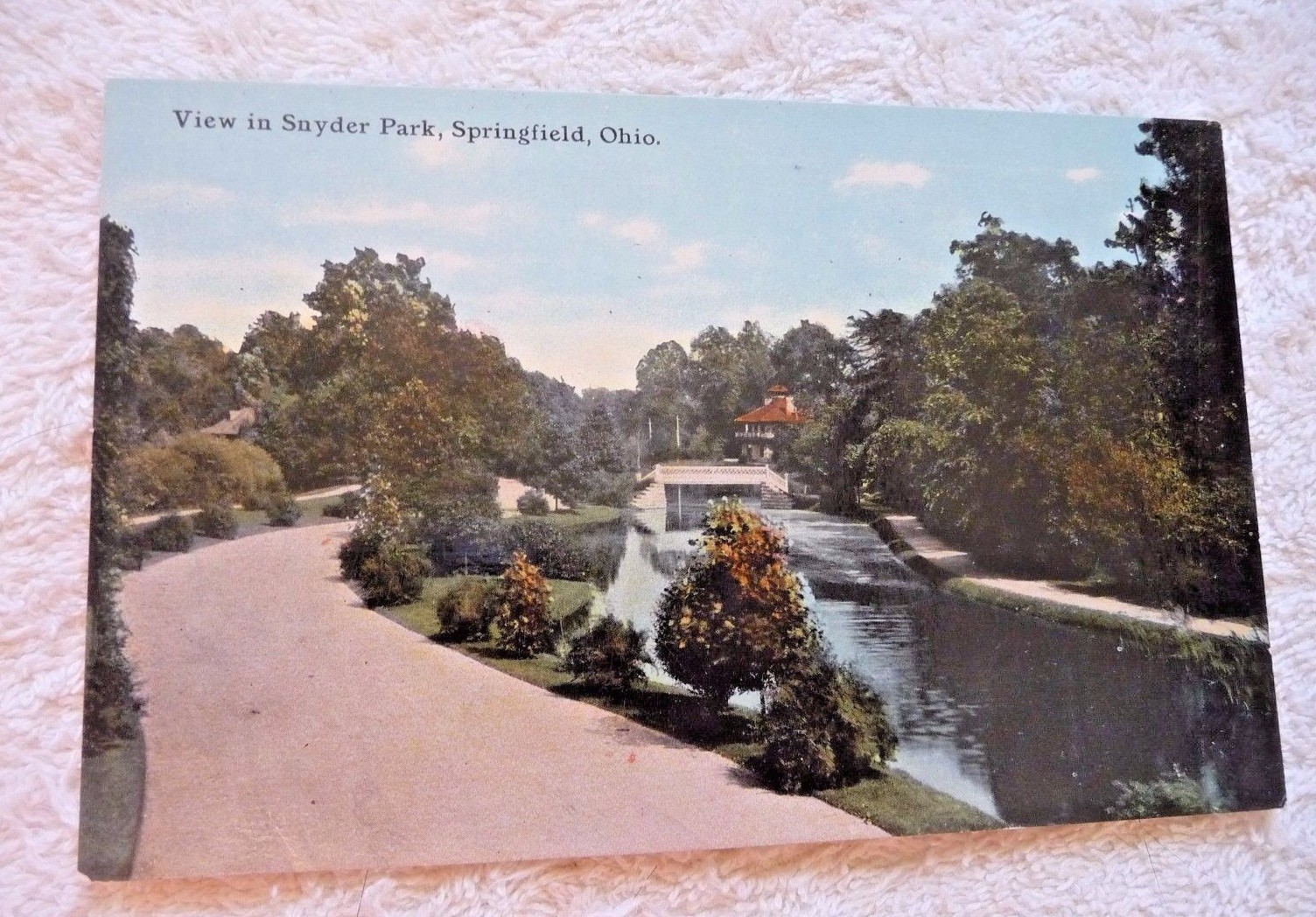 VINTAGE COLORED POSTCARD VIEW IN SNYDER PARK SPRINGFIELD OHIO | eBay