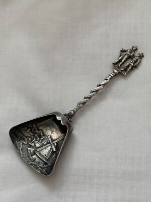 Rare Vintage Dutch Silver Plated Windmill Sugar Spoon Shovel Souvenir ...