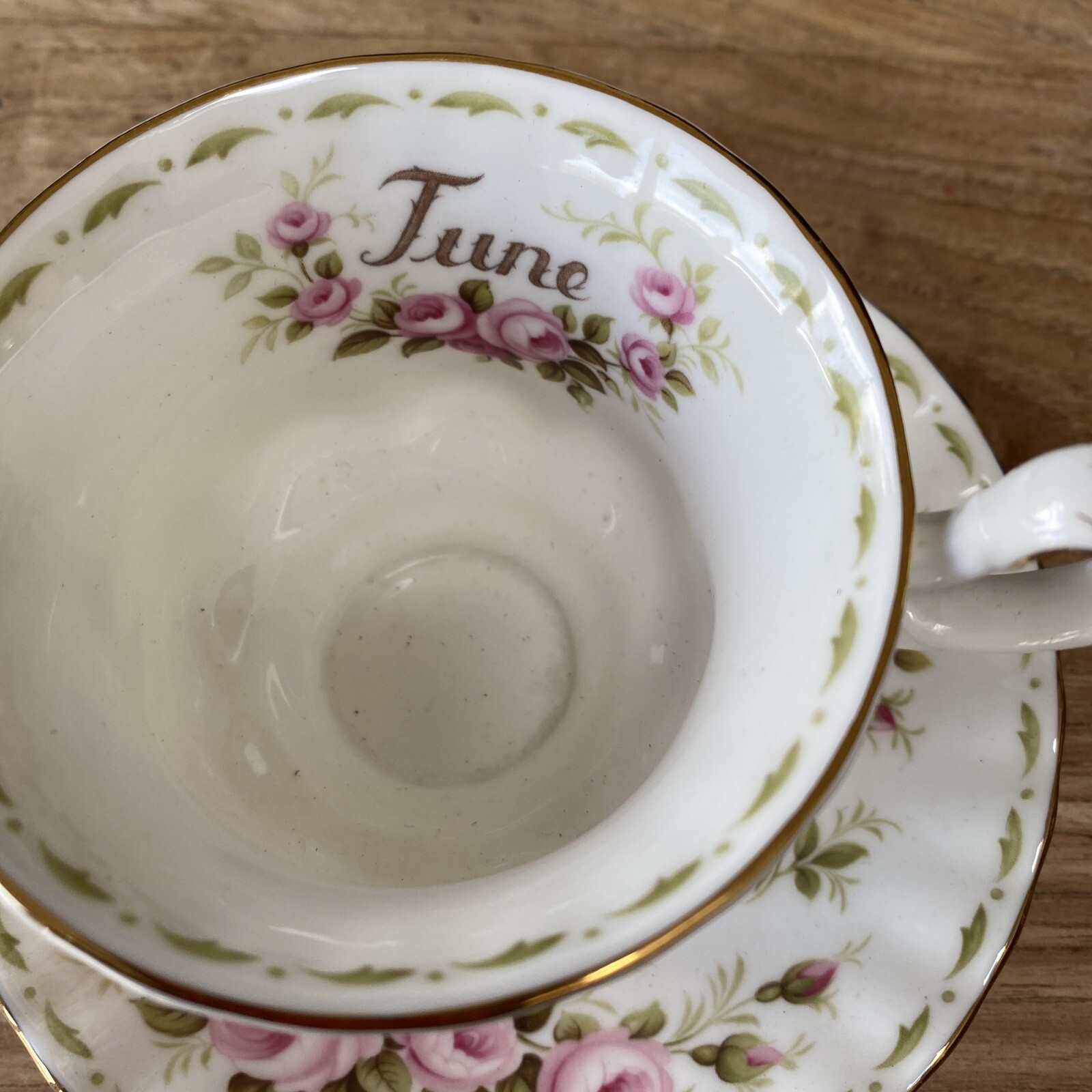 Royal Albert flower of the month series "June" tea cup & saucer 1st ...