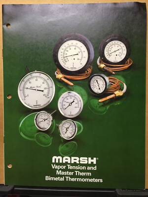 Vtg Marsh Instrument Co Catalog 1981 Thermometers Vapor Tension Bimetal | eBay