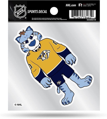 Nashville Predators 4x4 Inch Die Cut Decal Sticker, Mascot Logo, Clear ...