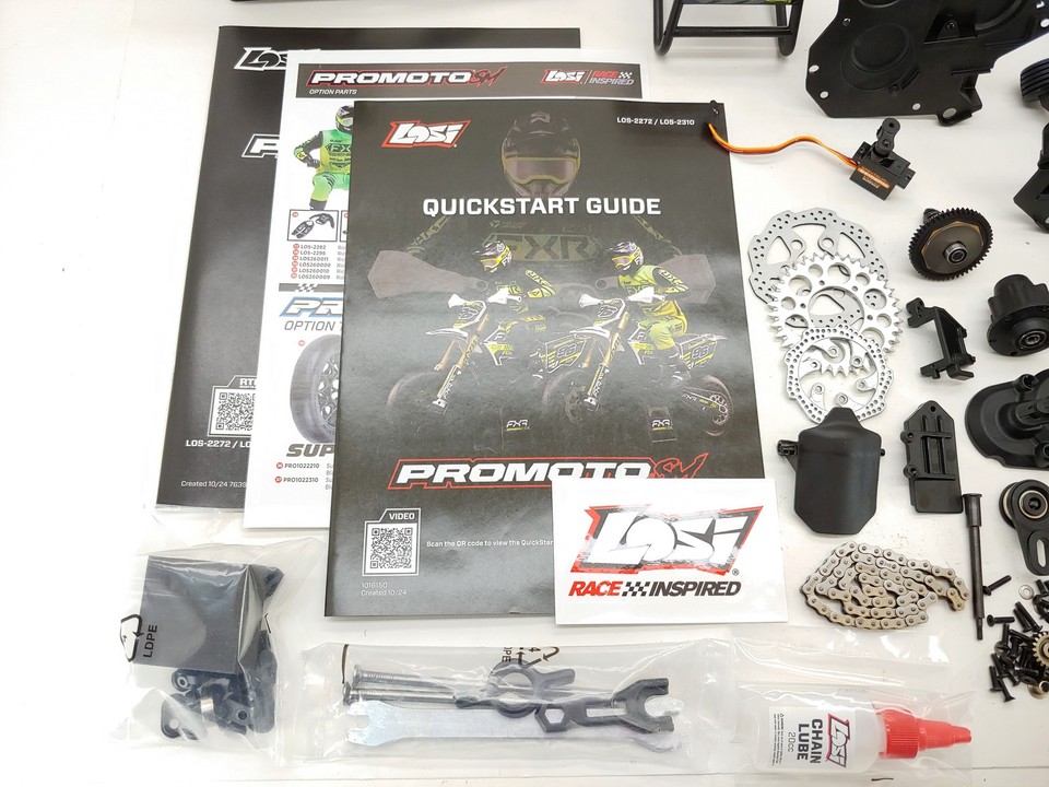 NEW: Losi Promoto BUILDERS KIT! Chassis w/ Gyro System: Finish Your Way ...