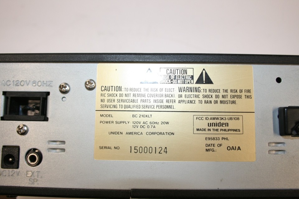 Uniden Bearcat - 210XLT - 40 Channel Radio Scanning System Works | eBay