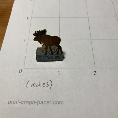 Yellowstone Moose Enameled Vintage State Park Lapel Pin | eBay