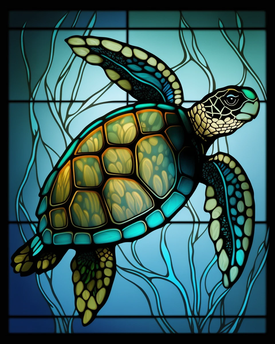 Abstract Turtle Painting