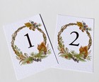 Forest greenery TABLE NUMBERS woodland animals birds tree wreath rustic ...