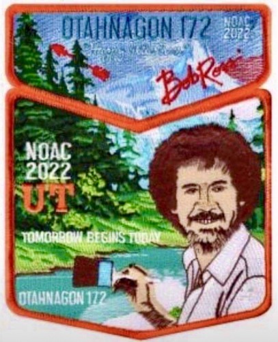 RARE OA OTAHNAGON 172 BSA 2022 NOAC 2-PATCH HAPPY LITTLE TREES FULL SET ...
