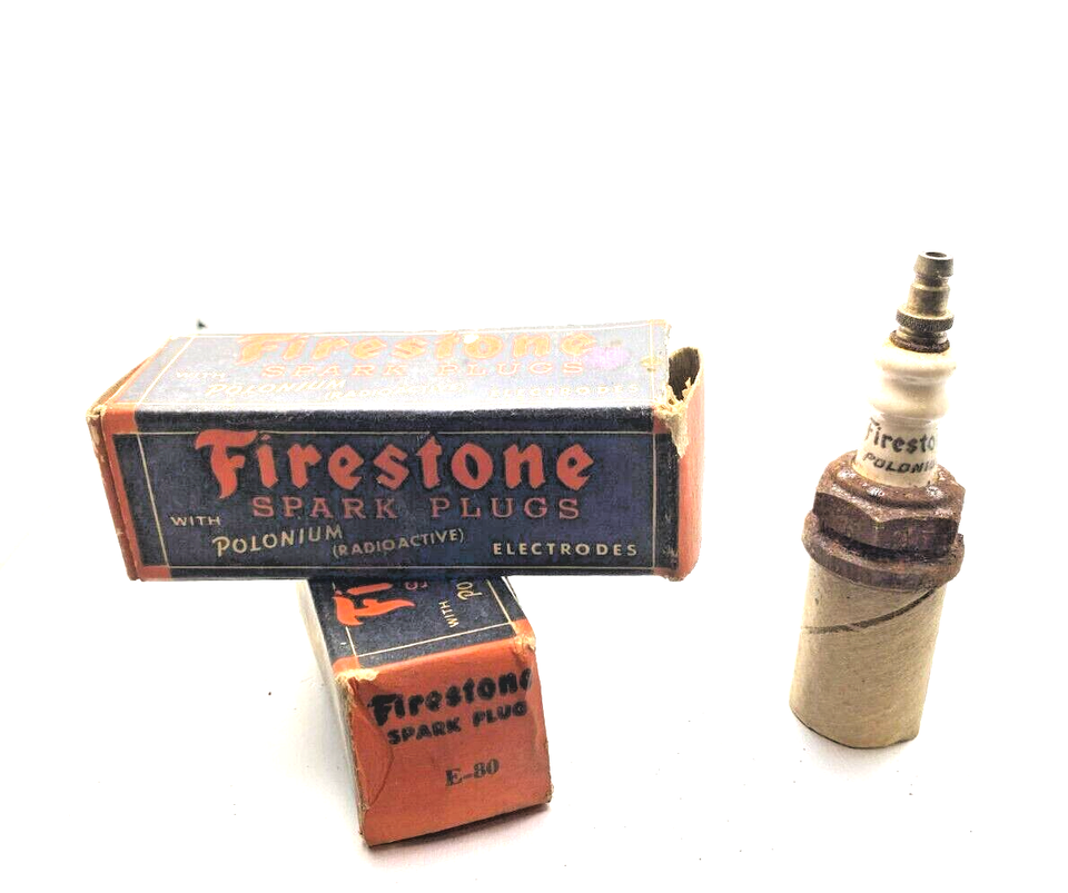 Vintage Firestone Tire & Rubber Polonium Electrodes Spark Plugs | eBay