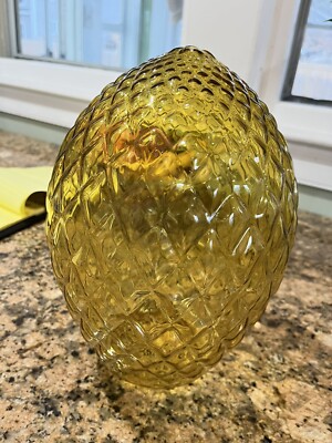 Vintage purchases Amber Glass Shade For Light