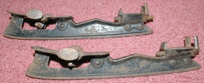 Unusual ANTIQUE 1878 Patented All CAST IRON Clamp On Ice skates | eBay