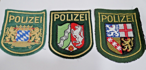 Lot of 3 German "Polizei" Police Patches Black Green 4 x 3 1/4 | eBay