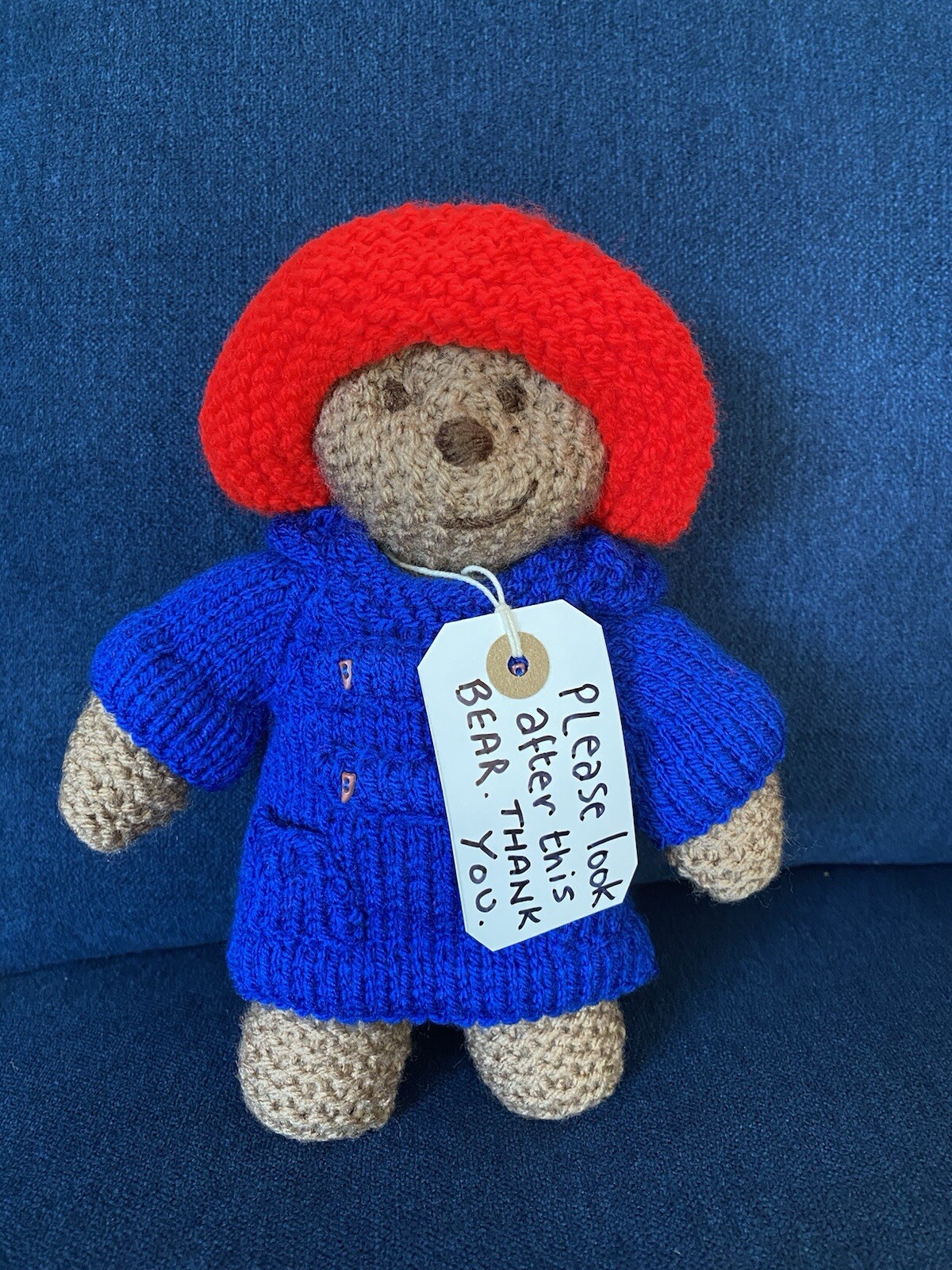 Paddington Hand Knitted Bear 8 inch Bear | eBay UK
