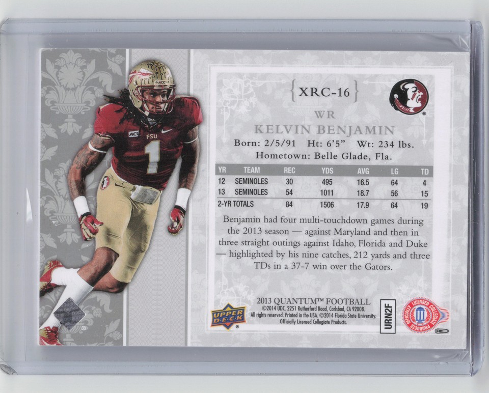 2014 Quantum Football #XRC-16 Kelvin Benjamin RC #'d /25 | eBay
