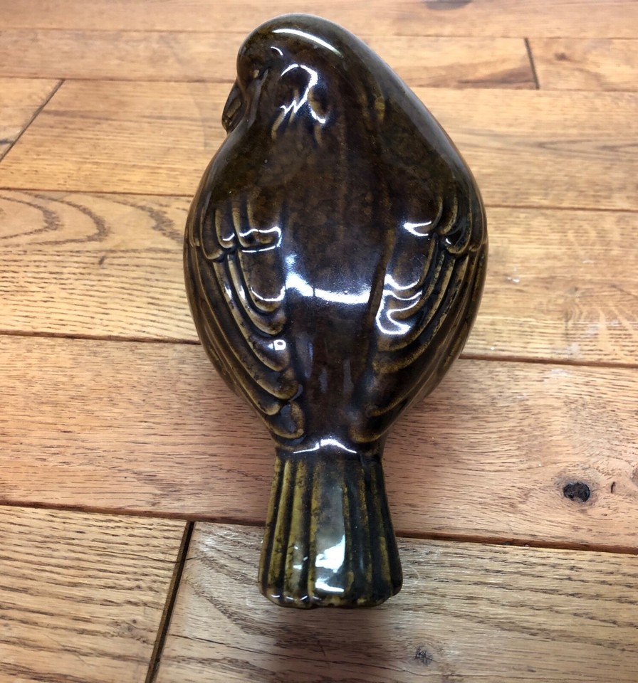 Ceramic Brown Tan Speckled Sparrow Figurine Bird Collectible | eBay