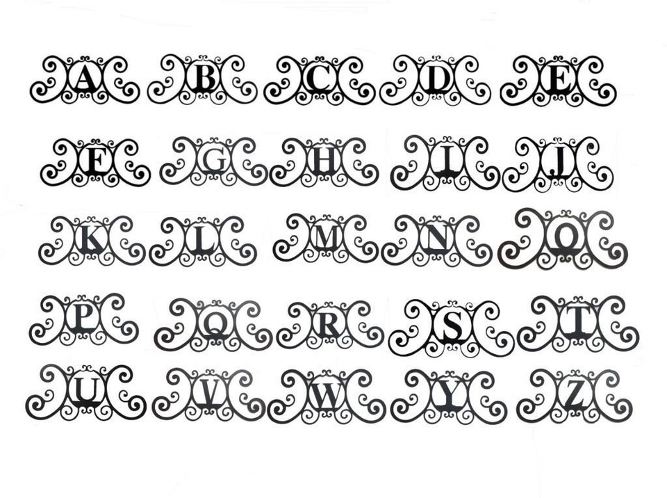 Iron Letter R Door Monogram Wall Decoration Plaque Metal Art Initial ...