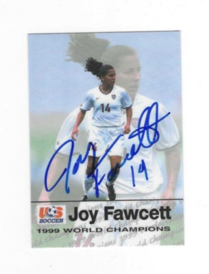 Signed JOY FAWCETT 1999 Roox Card #111 US Soccer World Champions w/COA ...