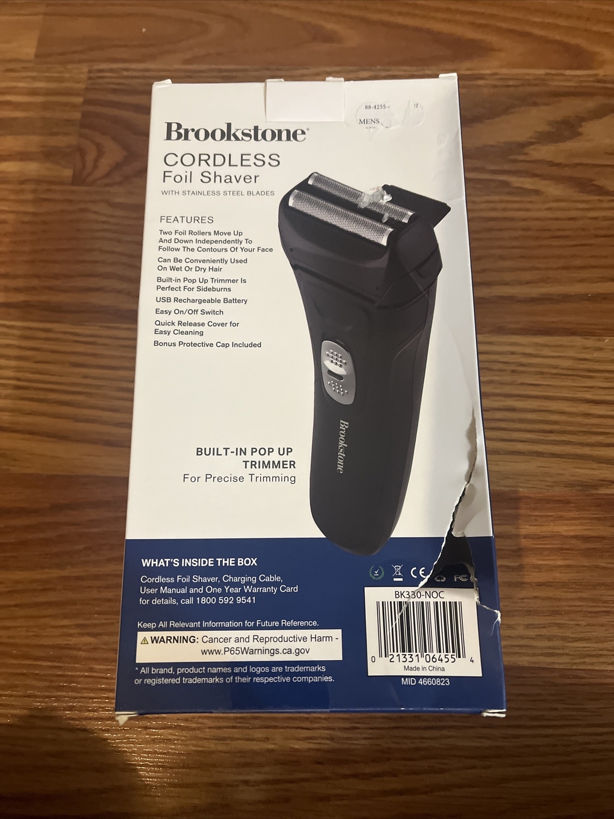BROOKSTONE Recharge Cordless Wet Dry STAINLESS STEEL BLADE Lithium FOIL ...