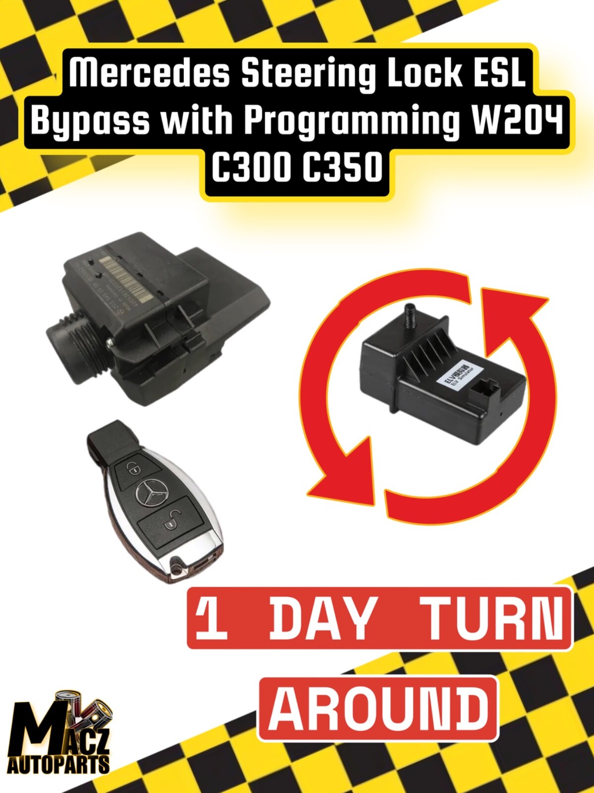Mercedes Steering Lock ESL Repair & Bypass with Programming W204 C300 ...