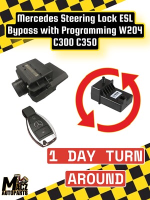 Mercedes Steering Lock ESL Repair & Bypass with Programming W204 C300 ...