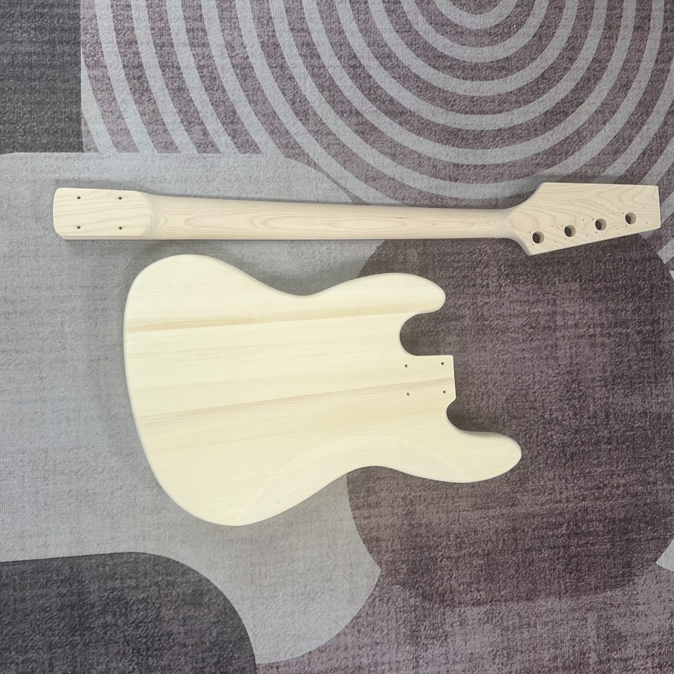 USA DIY Electric BASS Kits 4strings STYLE Unfinished Custom Hole Body ...