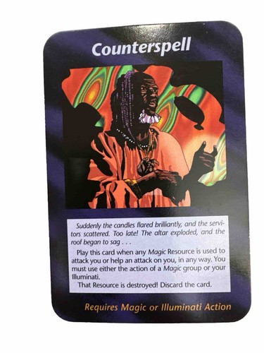 Counterspell Illuminati Card Game Steve Jackson 1995 NWO NEW WORLD ...