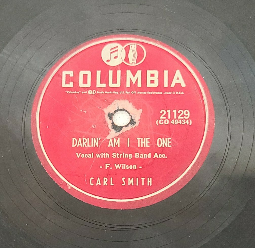 Carl Smith Columbia Records 78 Hey Joe! 21129 Darlin' Am I the One Vtg ...
