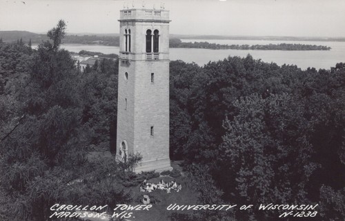 Carillon Tower Madison Wisconsin Real Photo Vintage Post Card U ...