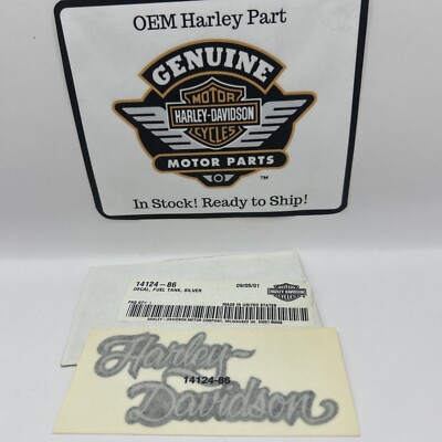 Harley-Davidson 14124–86 decal, fuel tank silver FLST, FXSTC | eBay