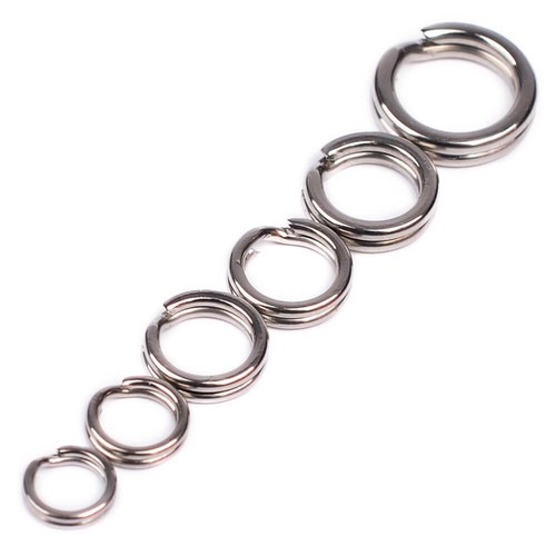 100PK Tackle Swivel Snap Stainless Steel Fishing Split Rings Fish Connector New | eBay