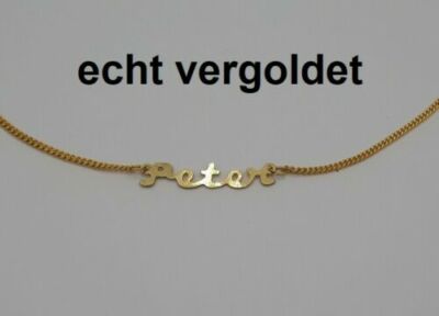 Elegant Necklace Peter Gold Plated Name Necklace New | eBay