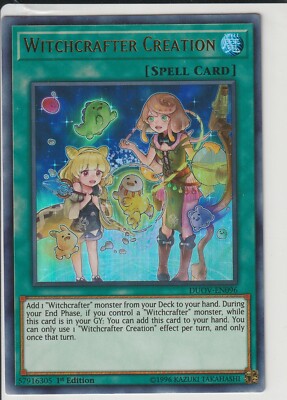 A1116 YUGIOH SPELL CARD WITCHCRAFTER CREATION DUOV-EN096 | eBay
