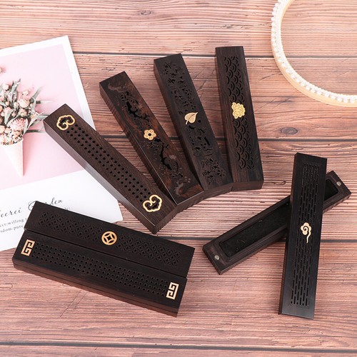 Creative Handmade Hollow Sandalwood Lying Box Wood Joss Stick Incense ...