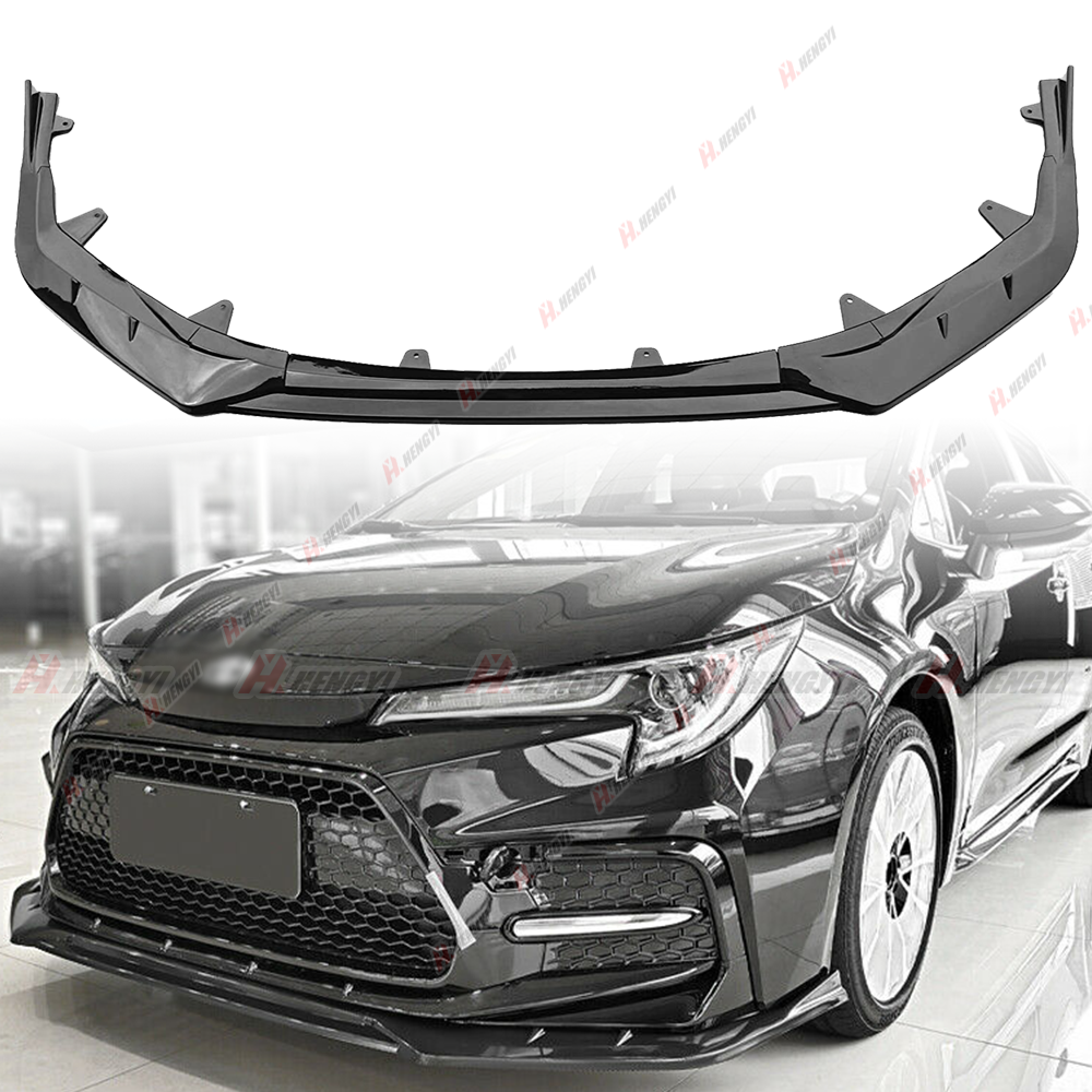 For 2020-2025 Toyota Corolla Sedan SE SXE Gloss Black Front Bumper Lip ...