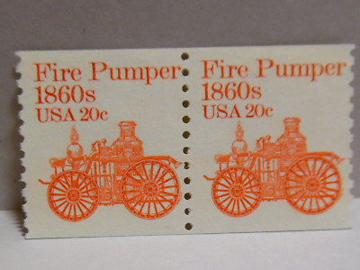 SCOTT STAMP #1908 - 1860'S FIRE PUMPER 20 CENT COIL PAIR - MNH | eBay